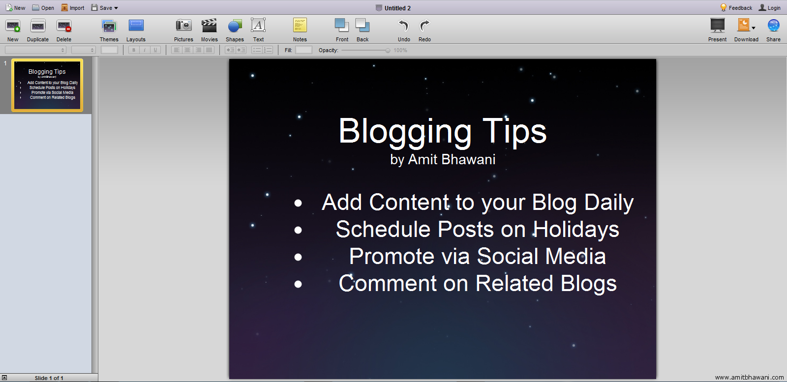 How to Create a Slide Show Presentation Online | Web Tools
